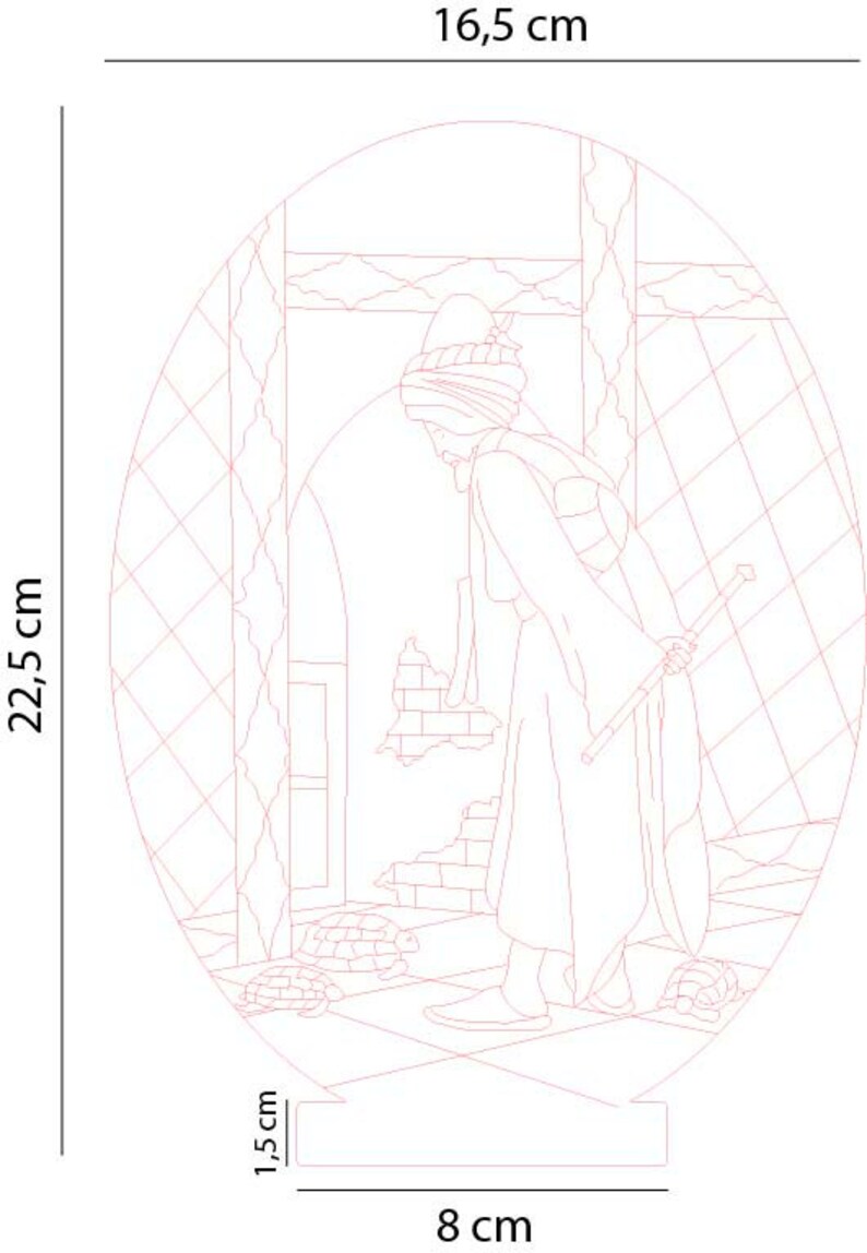 The Turtle Trainer Decorative LED Acrylic (plexiglass) Lamp Vector File ...