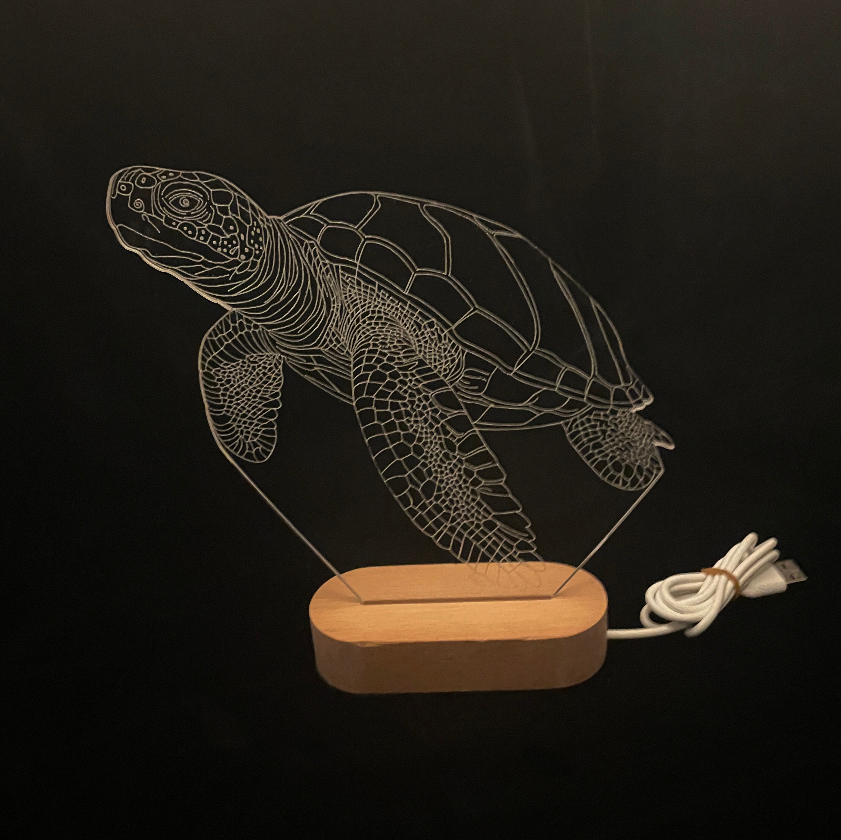 Laser Cut Digital Files for Tortoise LED Lamp Design, Decorative ...