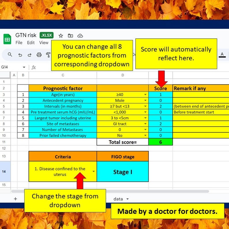 Gestational Trophoblastic Neoplasia GTN Total Score Calculation ...