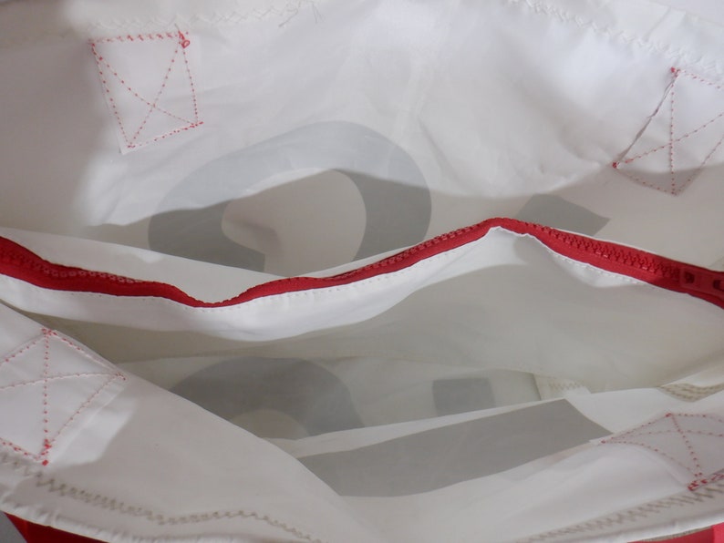 Recycled Sail Divided Tote Bag (17 " X 20 1/2" X 6") - Etsy