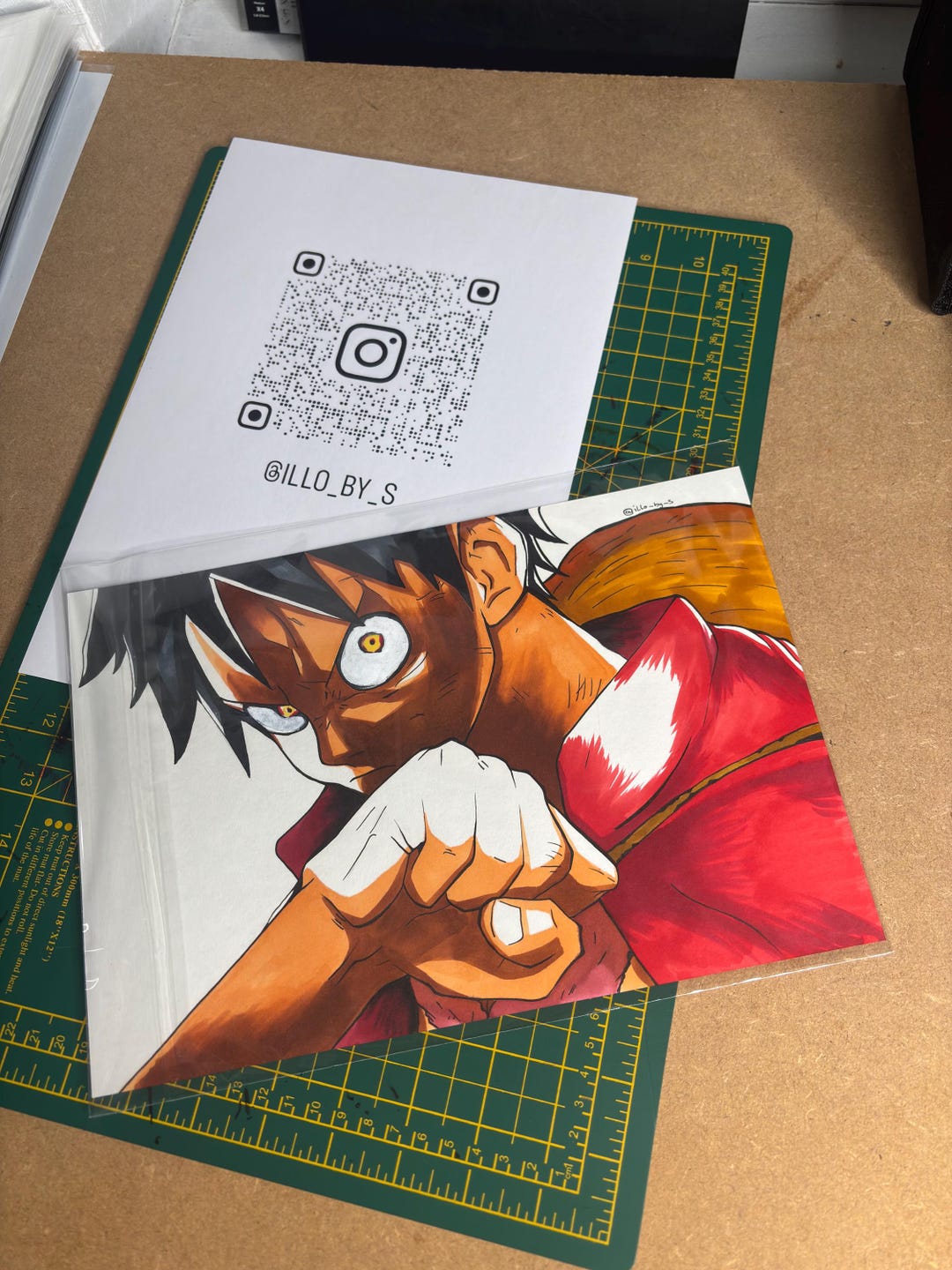 Hand-drawn Luffy Artwork: Professional Alcohol Marker Art - Etsy
