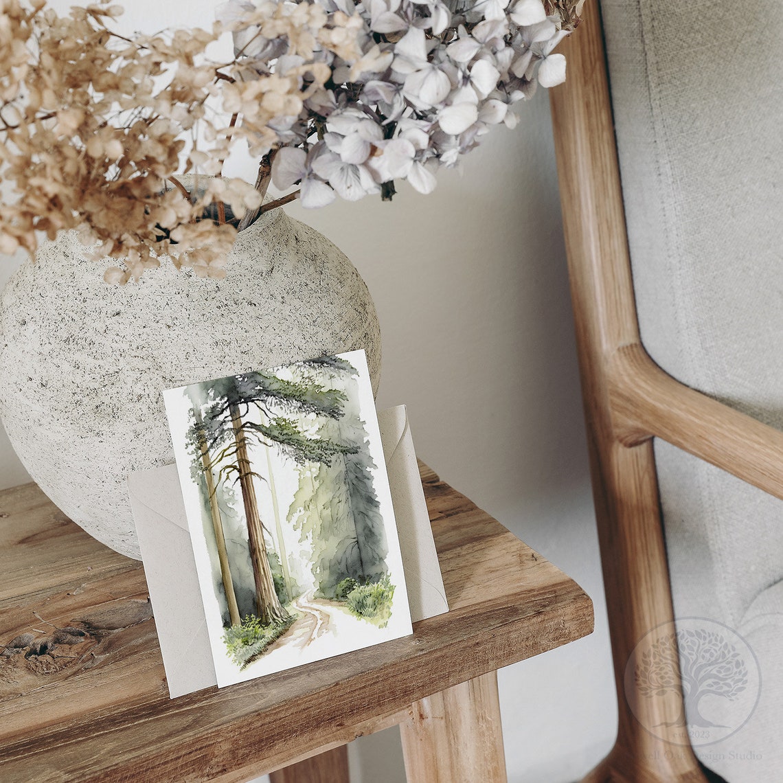 Bidwell Oak Design Fine-art Watercolor Print, Wall Art, Home Decor ...