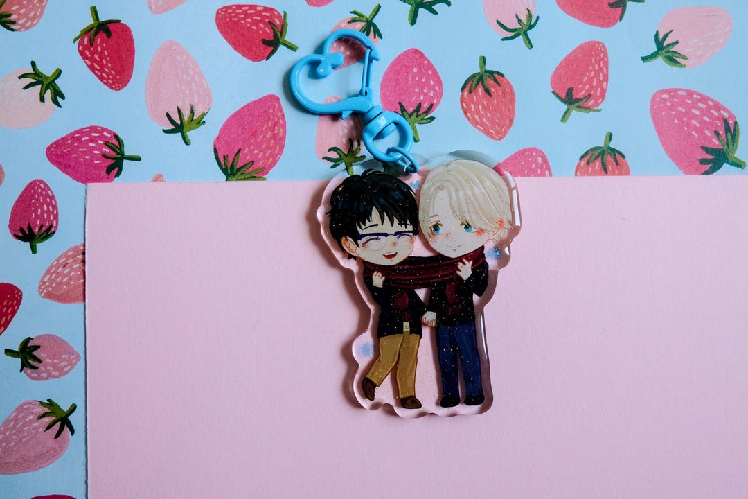 Yuri on Ice Keychain, Yuri and Victor, BL Fanart, Anime Art, Gift for ...