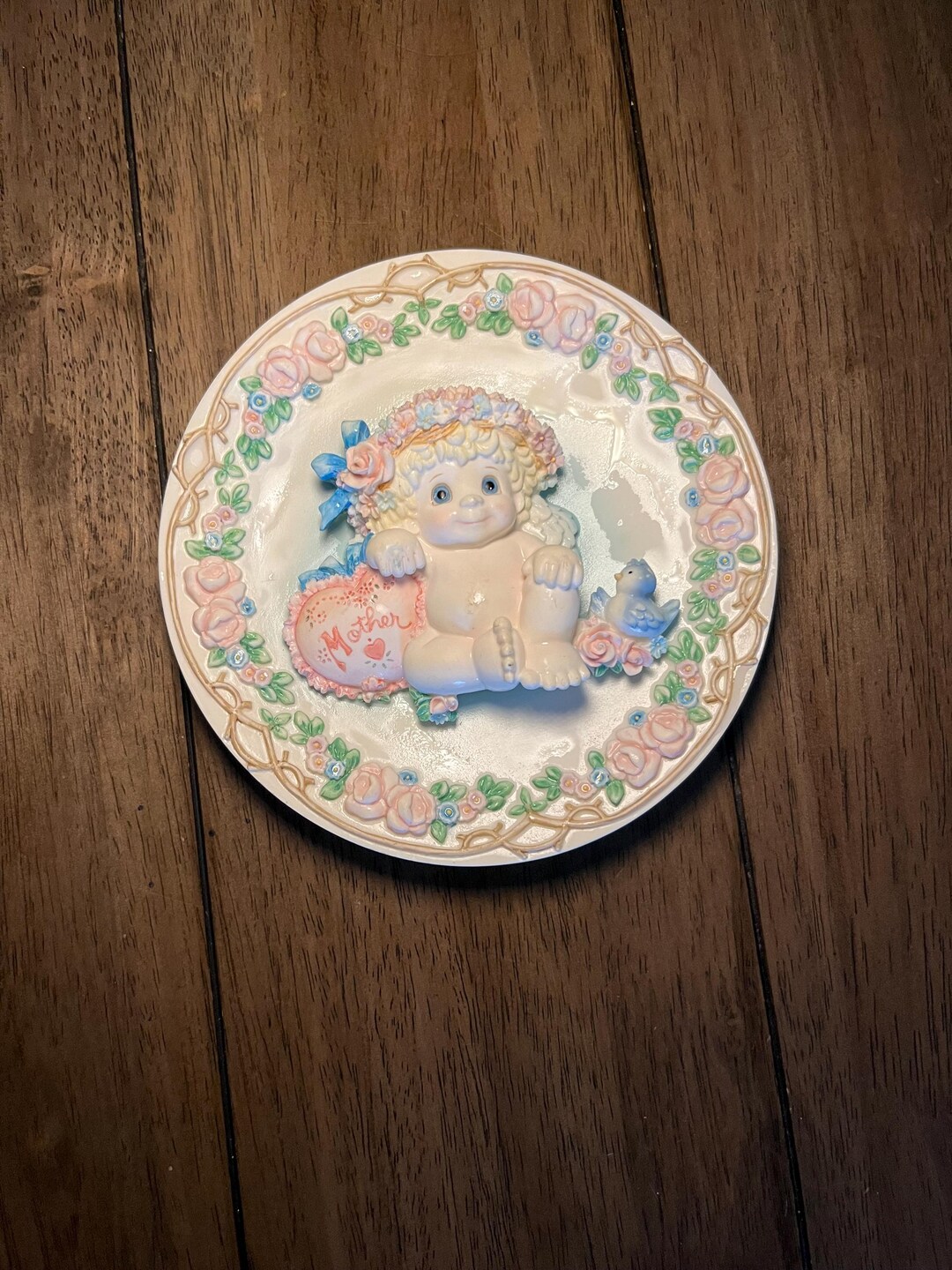 Vintage Dreamsicles Mom Plate: Hamilton Collection Angel With Roses - Etsy