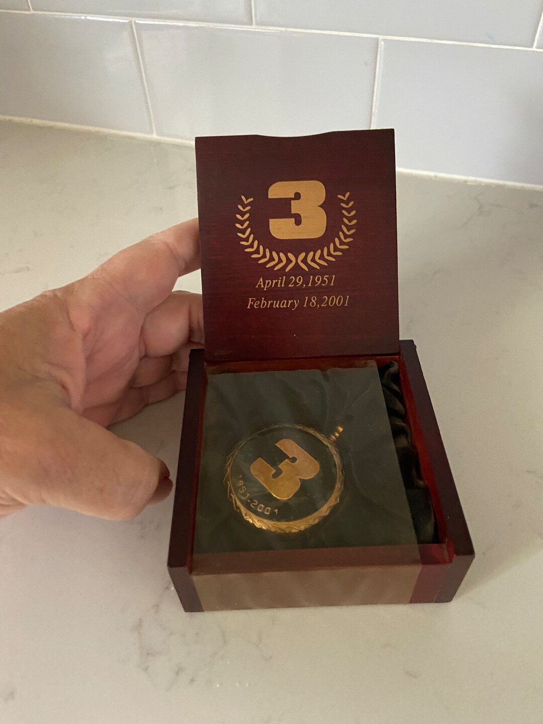 Vintage Dale Earnhardt 3 NASCAR Commemorative Pocket Watch in Wood ...