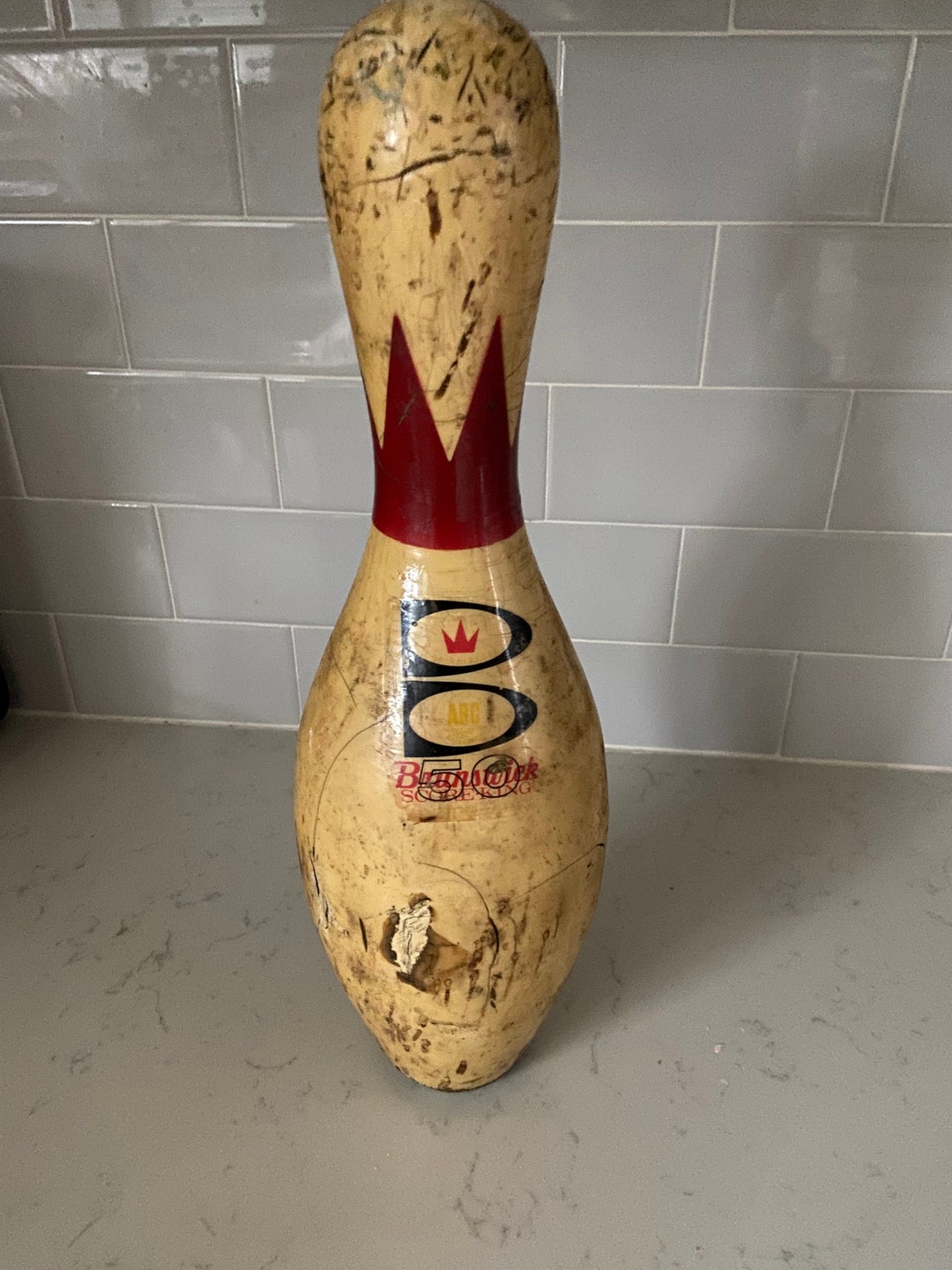 Vintage New Brunswick Score King Bowling Pin - Etsy