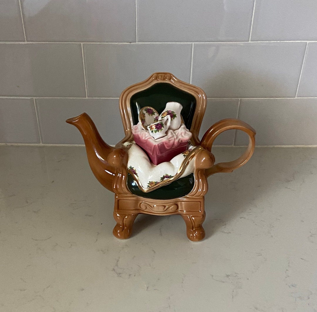 Vintage Royal Albert Old Country Rose by Paul Cardew of England Chair ...