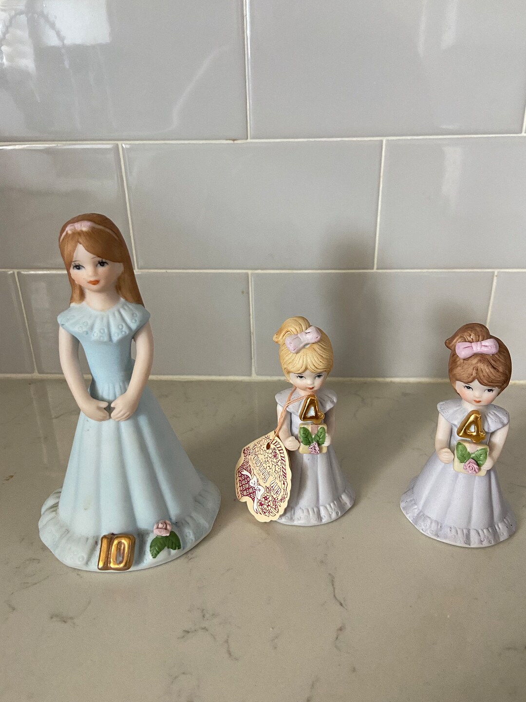 Vintage Enesco Growing up Ceramic Birthday Girls-no Chips or Cracks ...