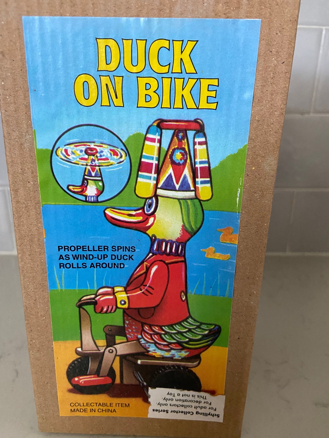 Duck on a Bike Collectible Tin Toy 8.5" - Etsy