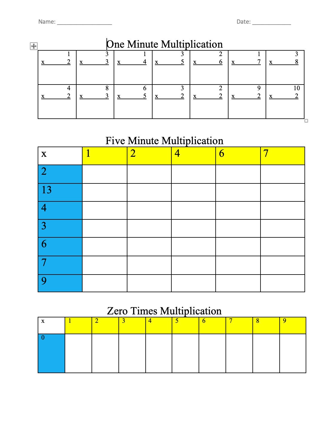Quick Math Teacher Worksheets : Multiplication and Addition - Etsy