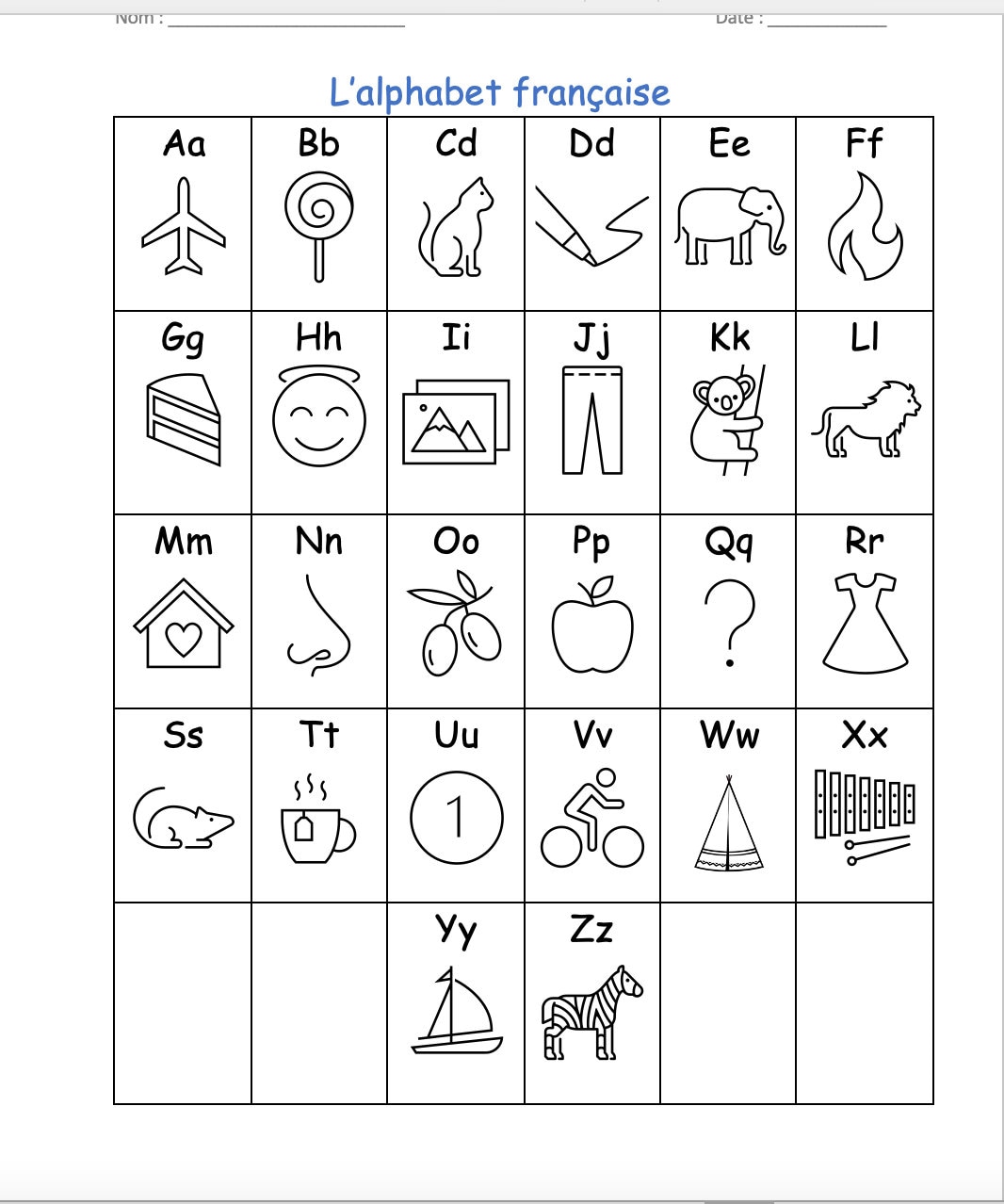 Beginner French Work Sheets - Etsy
