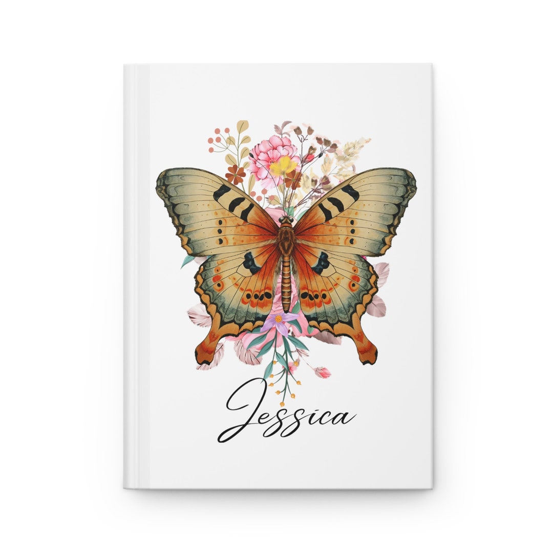 Personalized Alluring Butterfly Hard Cover Journal Gratitude - Etsy