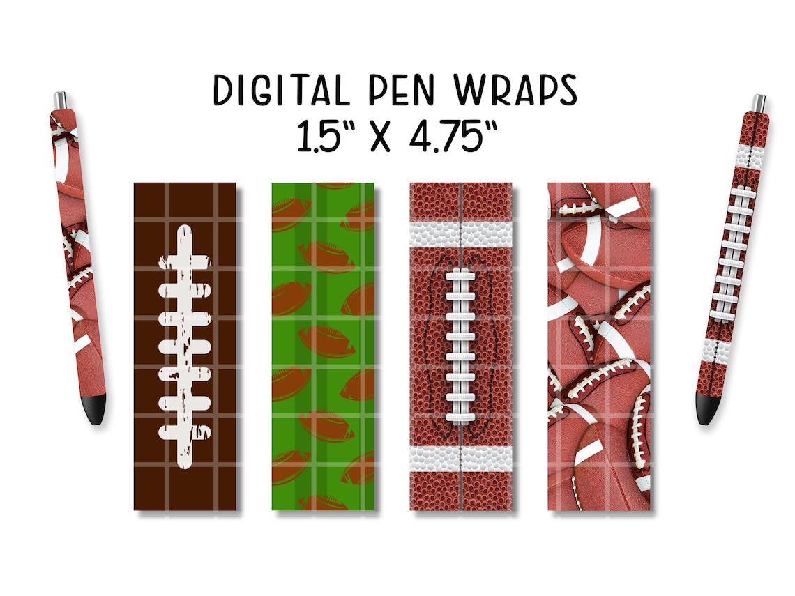 Football Pen Wraps || PNG || Football Pen Wrap || Glitter Pen Wrap ...