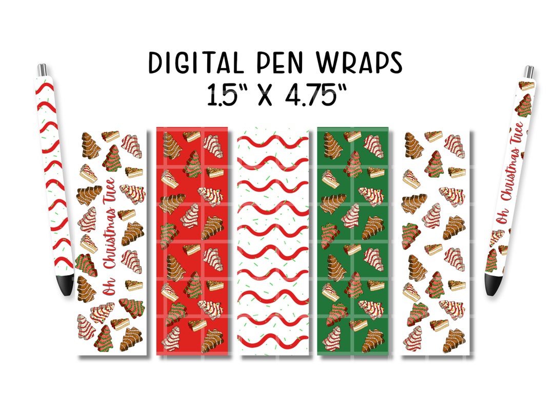 Christmas Tree Cake Pen Wraps || Christmas Tree Cake PNG || Holiday Pen ...