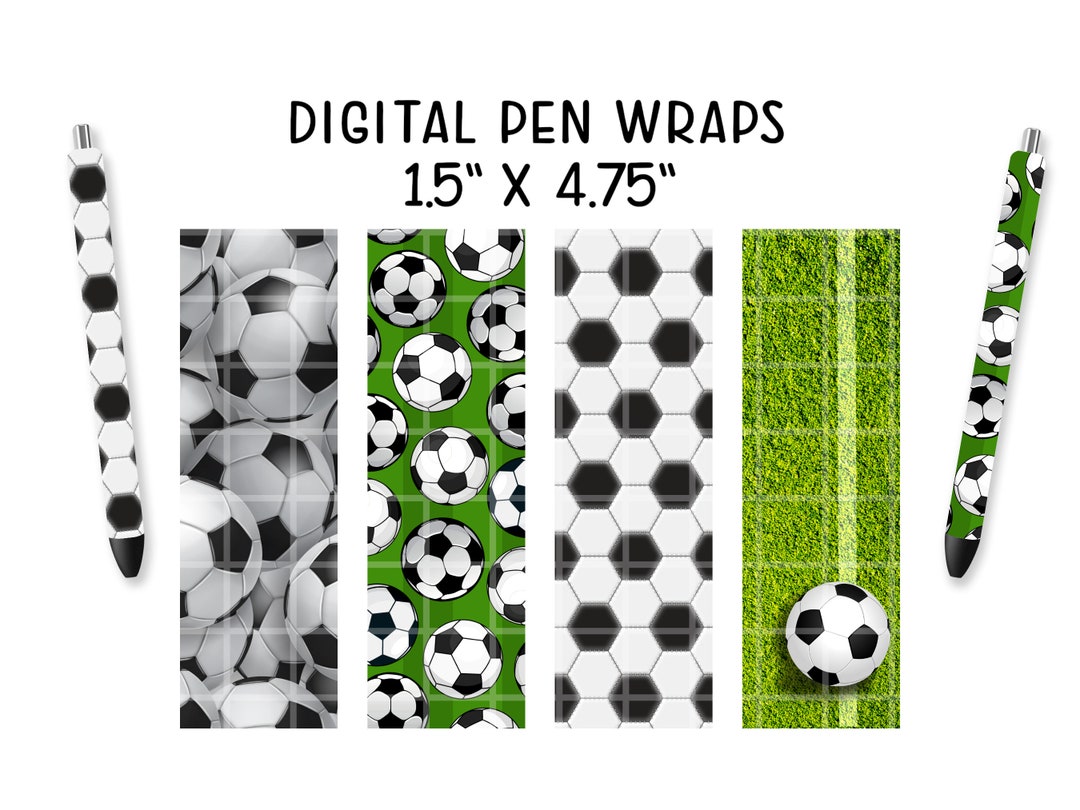 Soccer Pen Wraps || PNG || Football Pen Wrap || Glitter Pen Wrap || Pen ...
