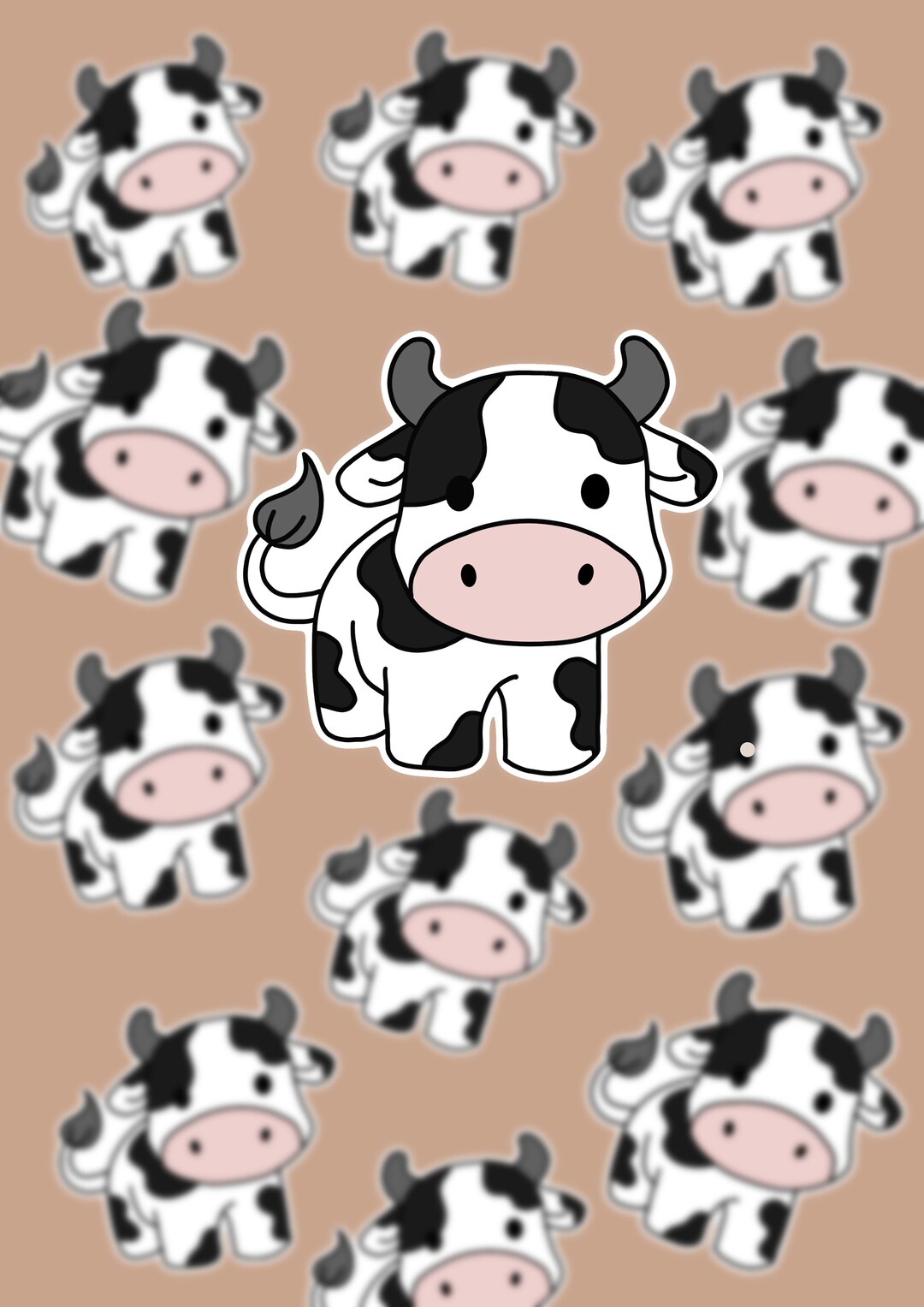 Cute Cow Vinyl Waterproof Sticker 1.5 Inches - Etsy