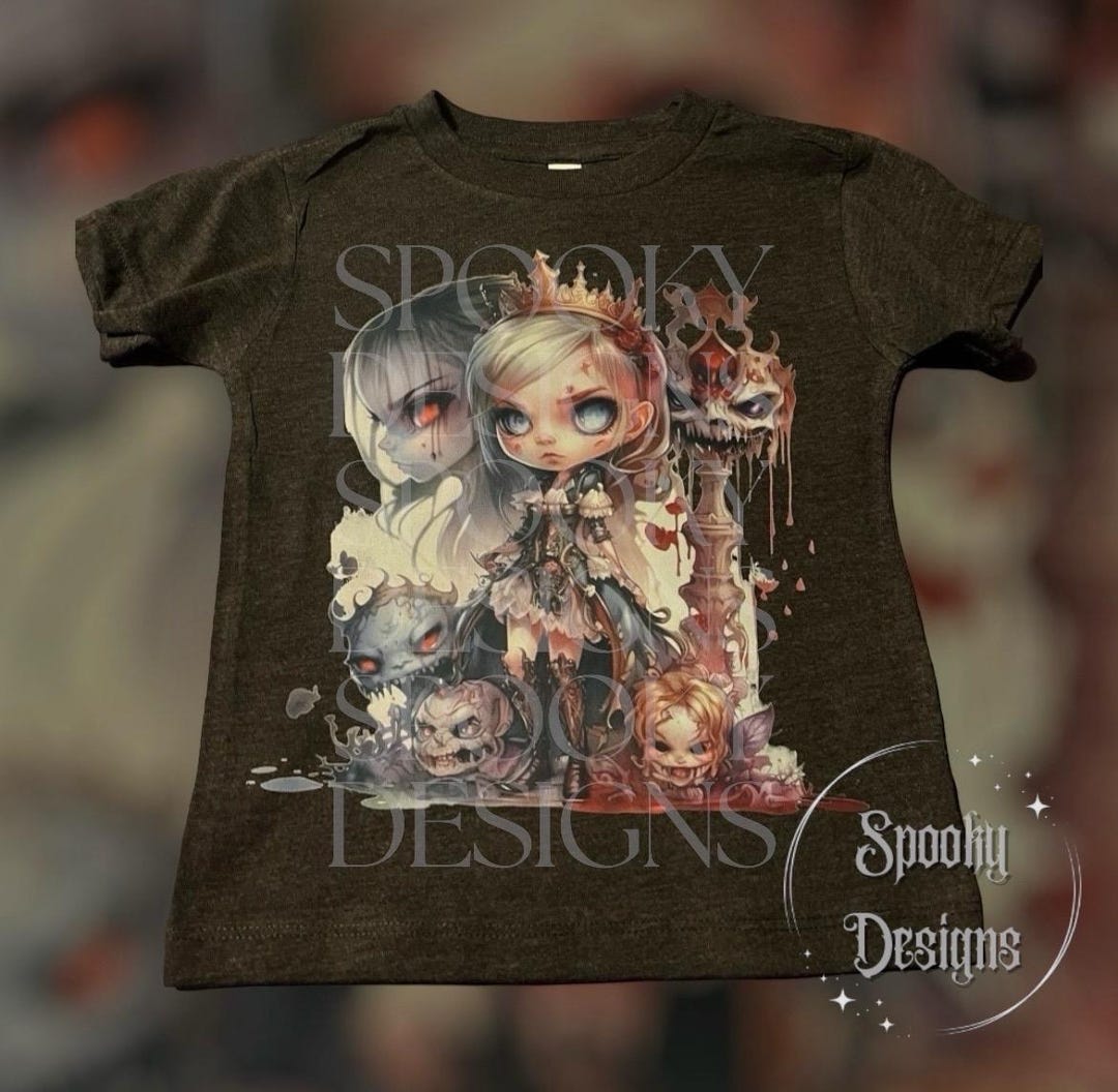 Skull Queen Gore Gruesome Skulls Monsters Fairy Shirt Spooky Girl ...