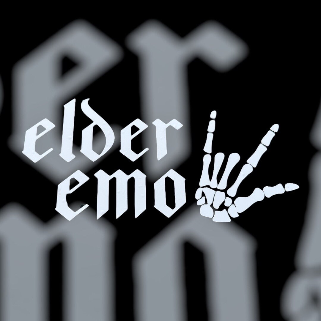 Skeleton Rock on Elder Emo Vinyl Decal - Etsy