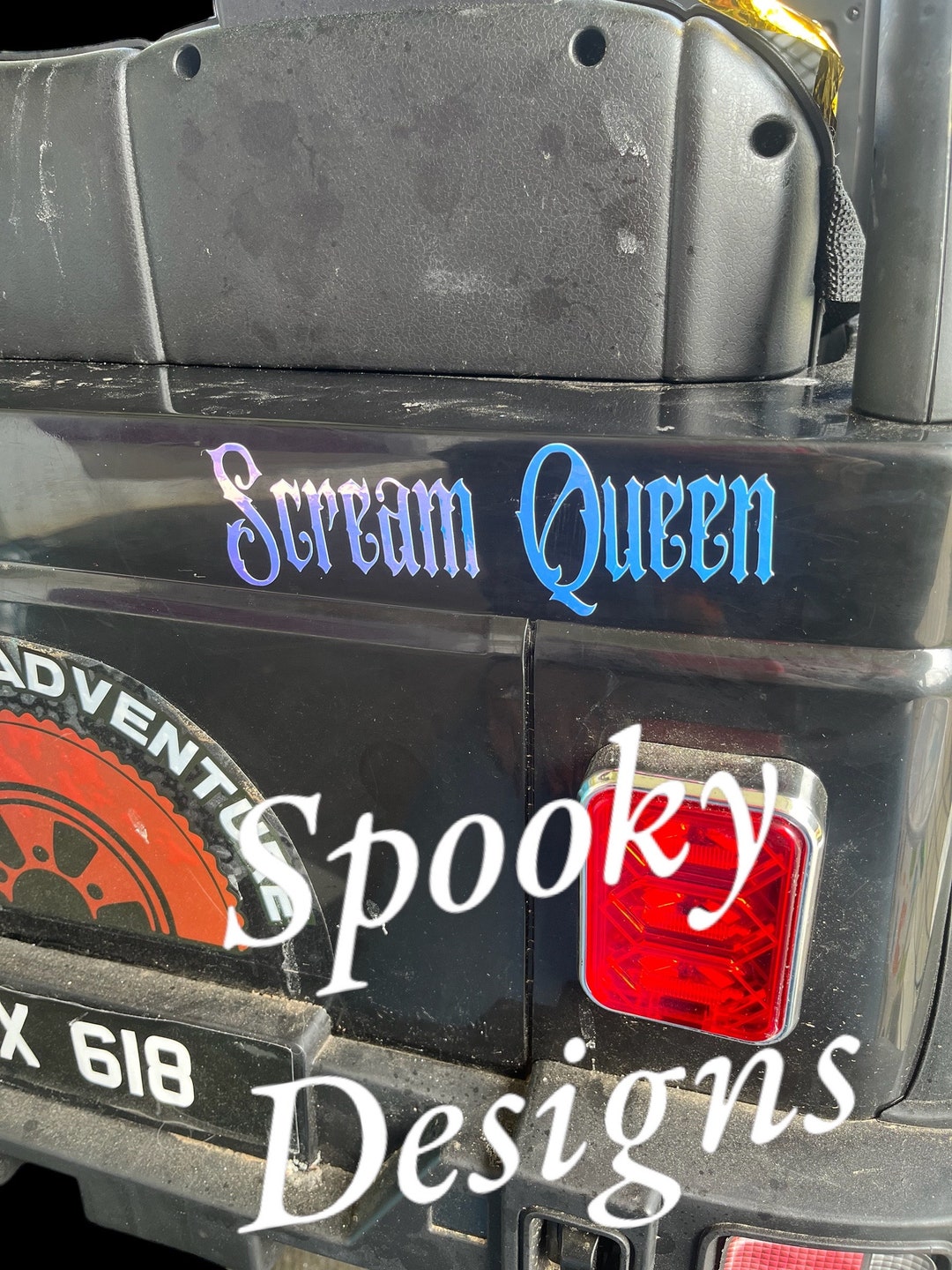 Scream Queen Vinyl Car Decal Holographic Black White Matte Permanent ...