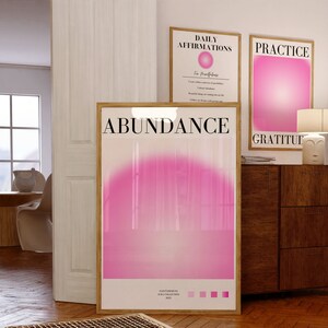 Set of 3 Affirmation Poster, Gradient Print, Set of 3 Poster, Decor ...
