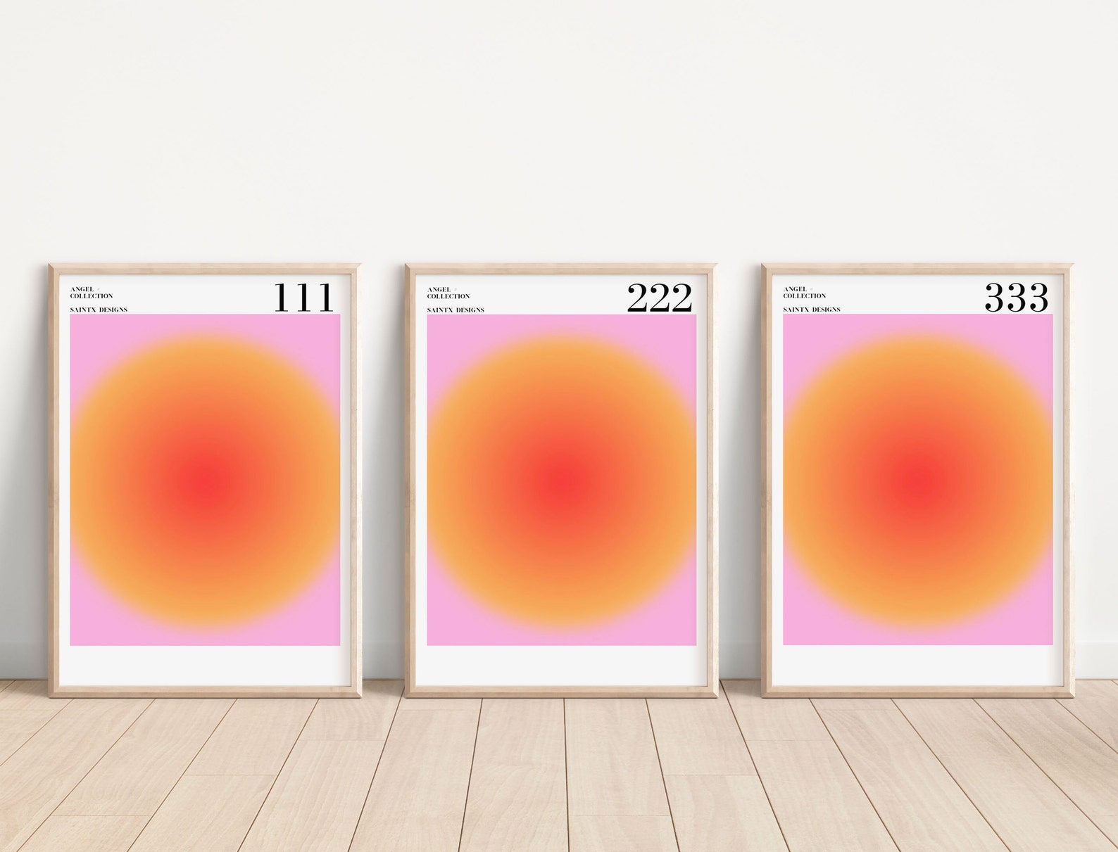 Set of 3 Poster Set Angel Number Poster Positive Aura Poster - Etsy