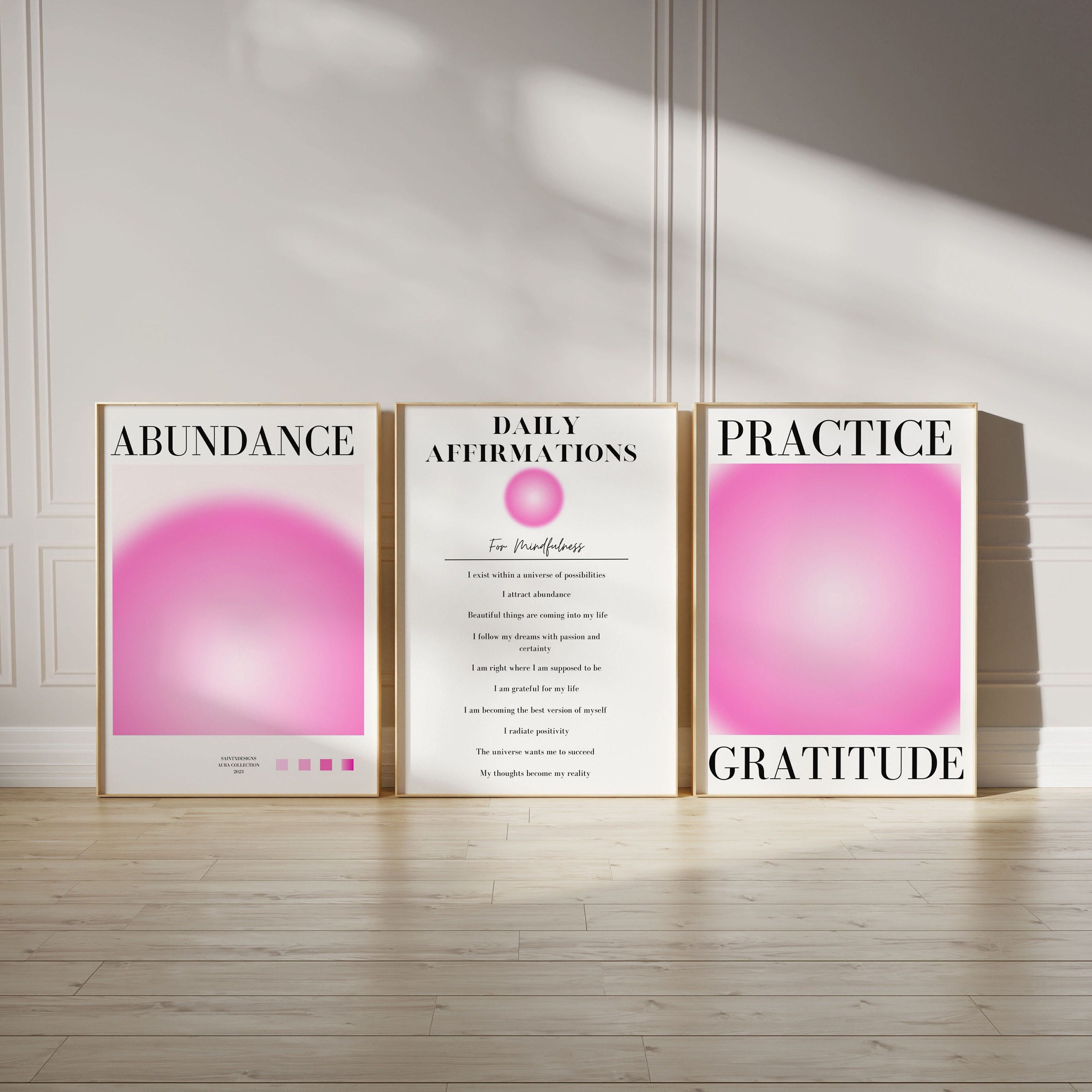 Set of 3 Affirmation Poster, Gradient Print, Set of 3 Poster, Decor ...