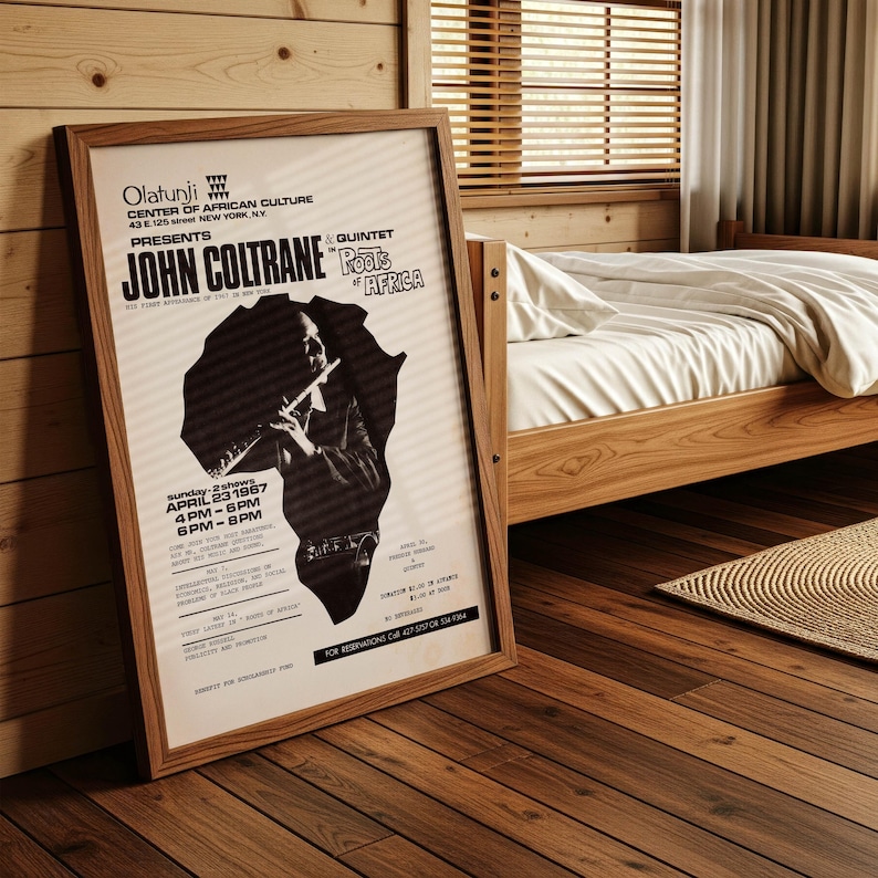 Very Rare John Coltrane Poster - 1967 Olatunji Concert - Iconic Jazz ...