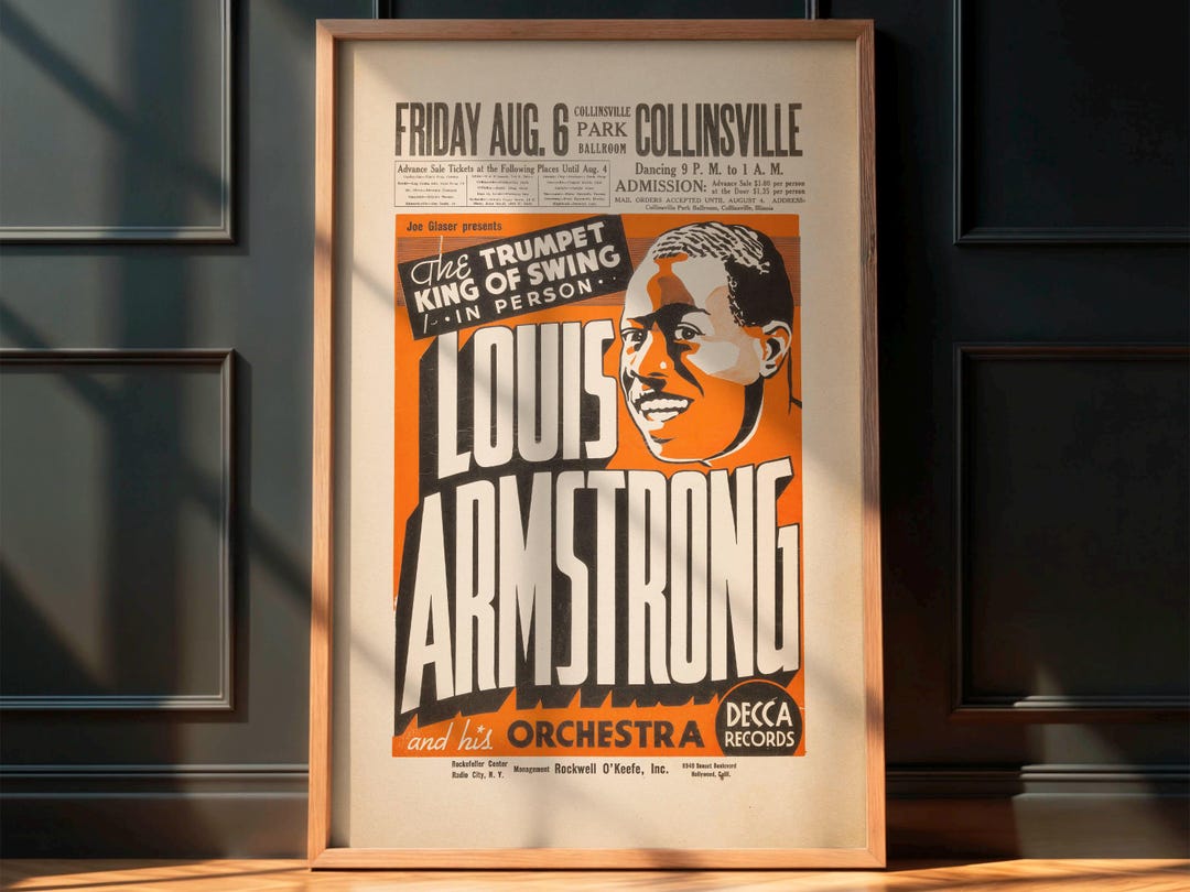 Very Rare Louis Armstrong 1937 Concert Poster - Etsy
