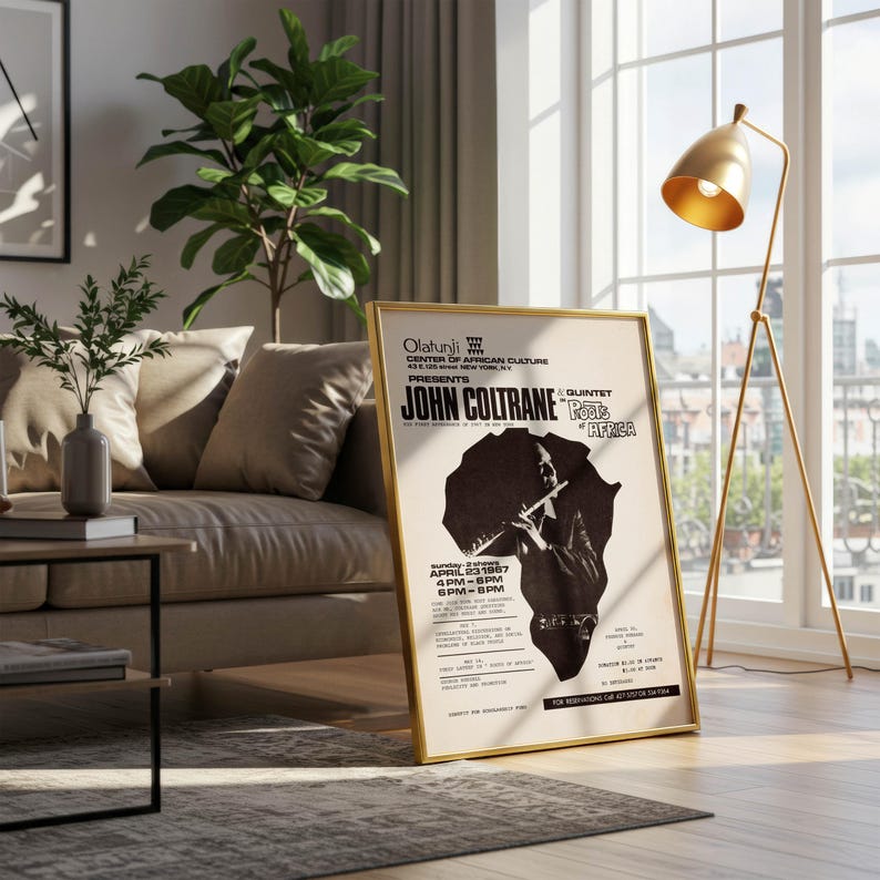 Very Rare John Coltrane Poster - 1967 Olatunji Concert - Iconic Jazz ...