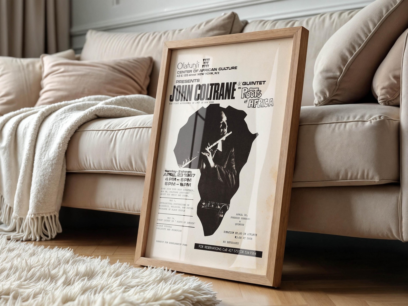 Very Rare John Coltrane Poster - 1967 Olatunji Concert - Iconic Jazz ...
