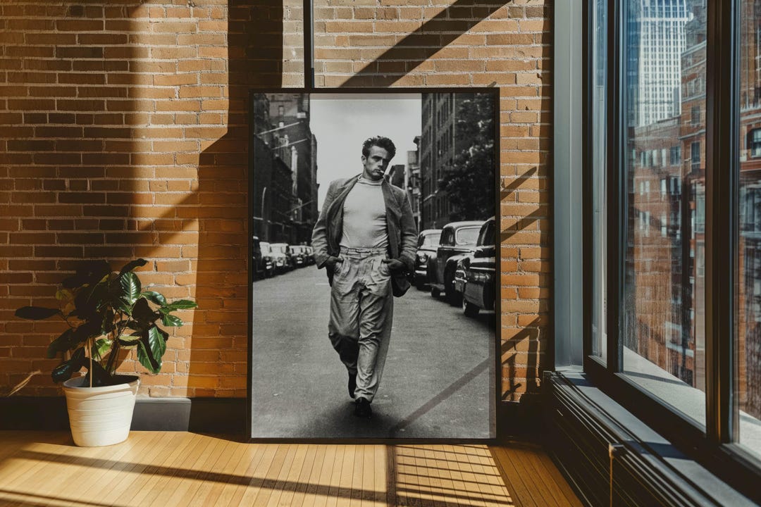Vintage James Dean Poster, Wall Art Print, Retro Movie Poster, Old ...