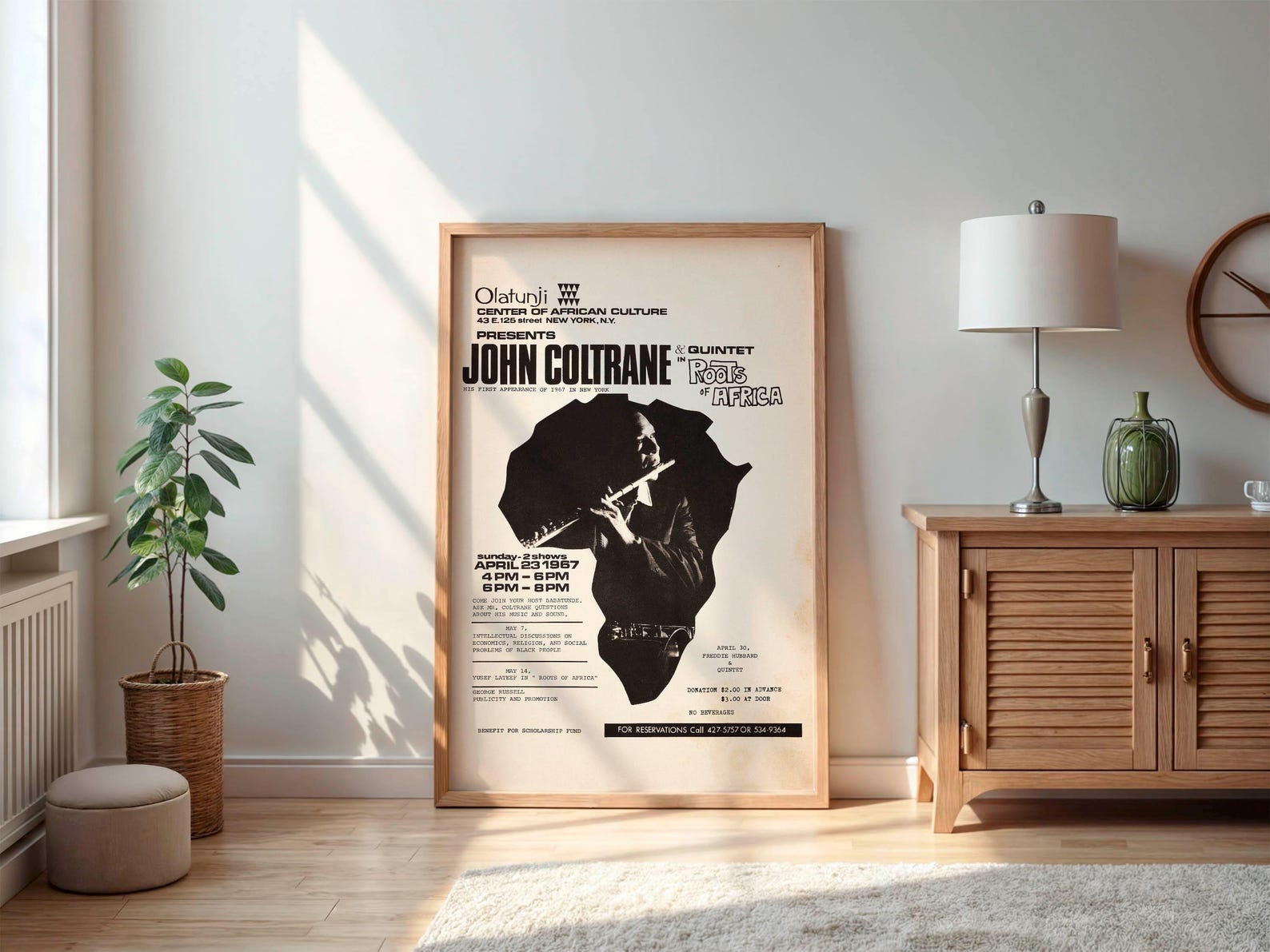 Very Rare John Coltrane Poster - 1967 Olatunji Concert - Iconic Jazz ...