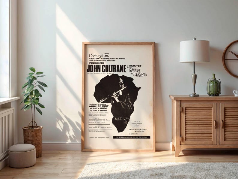 Very Rare John Coltrane Poster - 1967 Olatunji Concert - Iconic Jazz ...