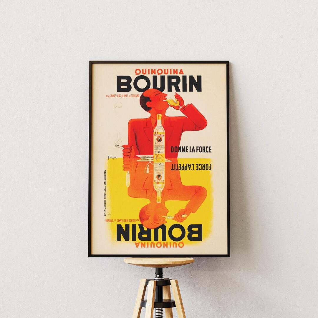 Vintage Poster, Quinquina Advertising Art by JP Bellinger, Bar and ...