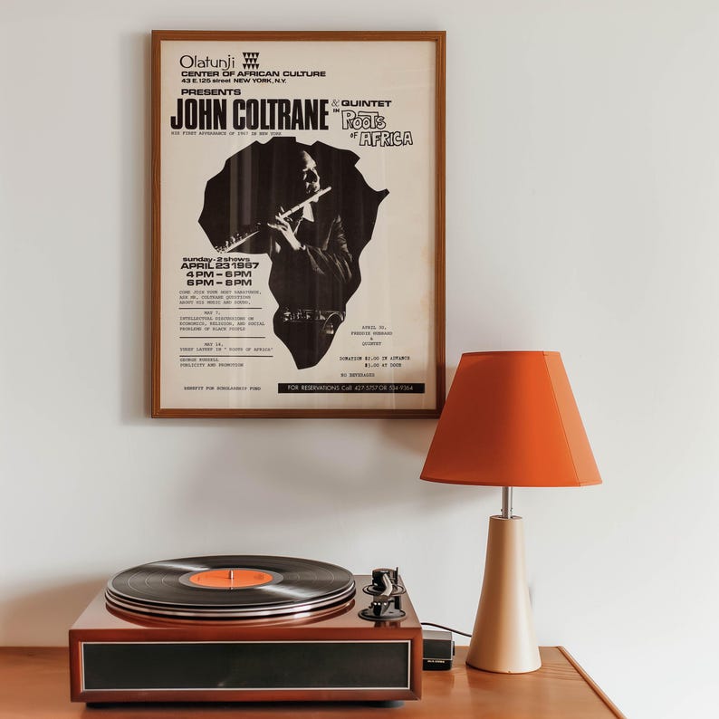 Very Rare John Coltrane Poster - 1967 Olatunji Concert - Iconic Jazz ...