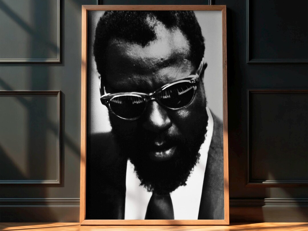 Thelonious Monk Photo Poster - 1960 Piano Key Reflections Print - Jazz ...