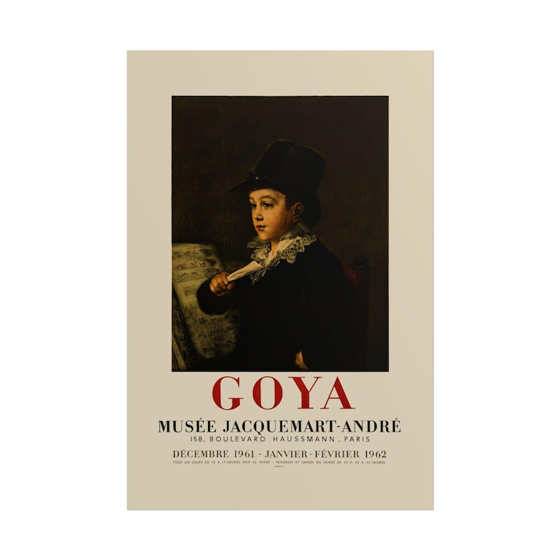 Goya French Exhibition Poster - Musée Jacquemart-andré Paris (mourlot ...