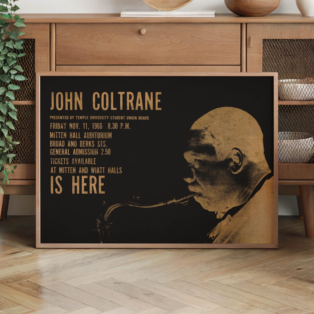 John Coltrane Concert Poster - Extremely Rare - 1966 Temple University ...