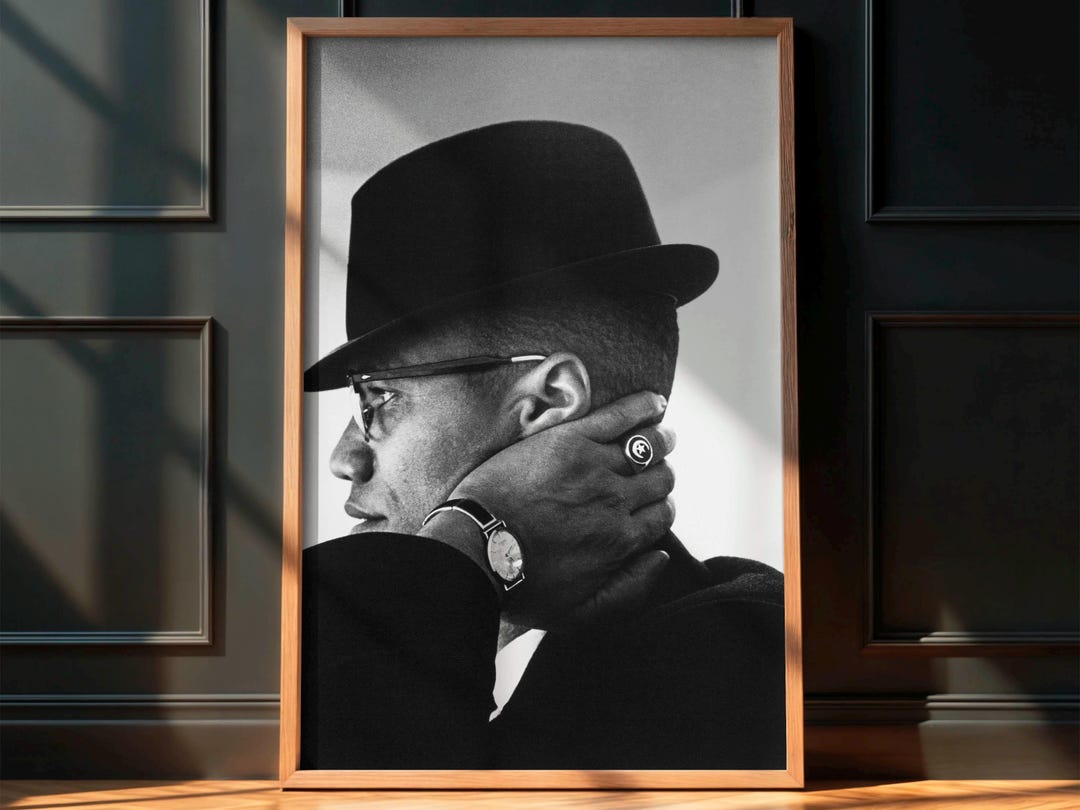Malcolm X Photo Poster - Iconic 1961 Portrait in Chicago - Etsy