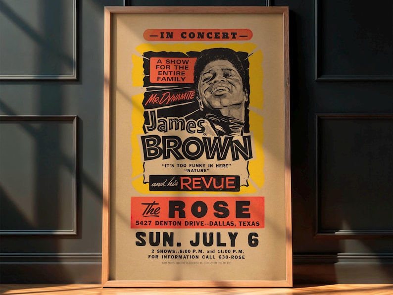 James Brown 1980 Dallas Concert Poster - Very Rare - Etsy