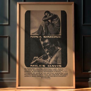 Nina Simone X Miles Davis X Last Poets 1973 Shrine Auditorium Poster ...