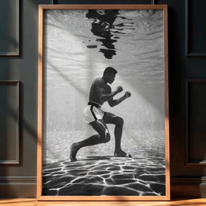 Muhammad Ali Underwater Photo Poster - Iconic 1961 Portrait - Fine Art ...