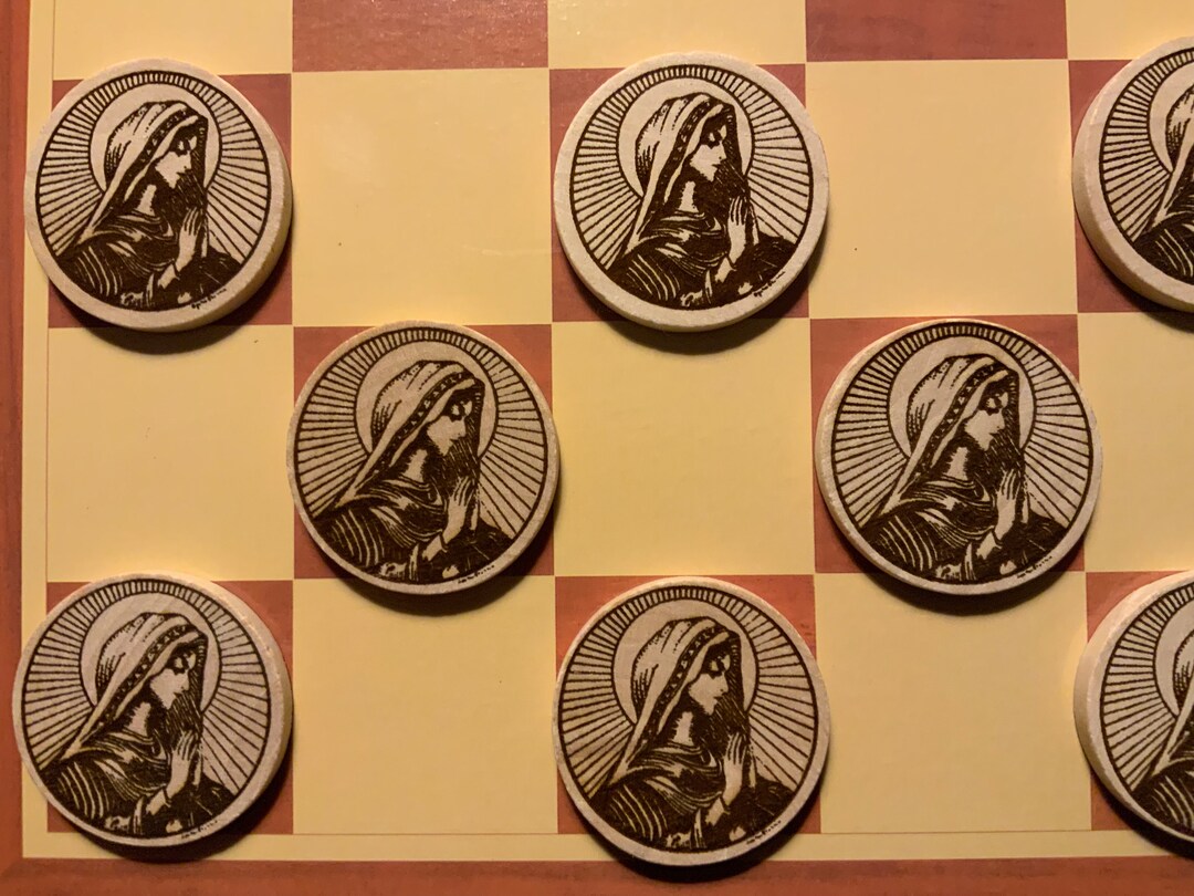 The Blessed Virgin Vs the Devil Checkers Set - Etsy