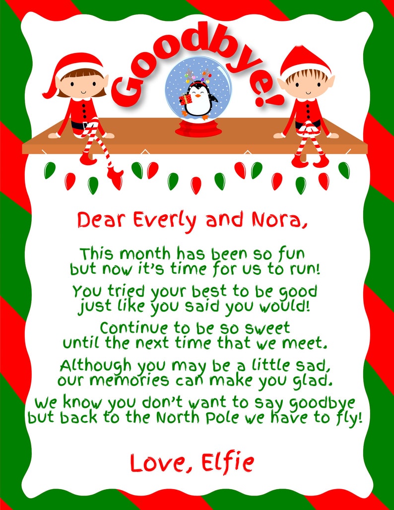 Editable Elf on the Shelf Letters - Etsy