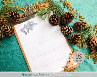 Bible Print Copywork Homeschool Handwriting Practice Sheets - Etsy