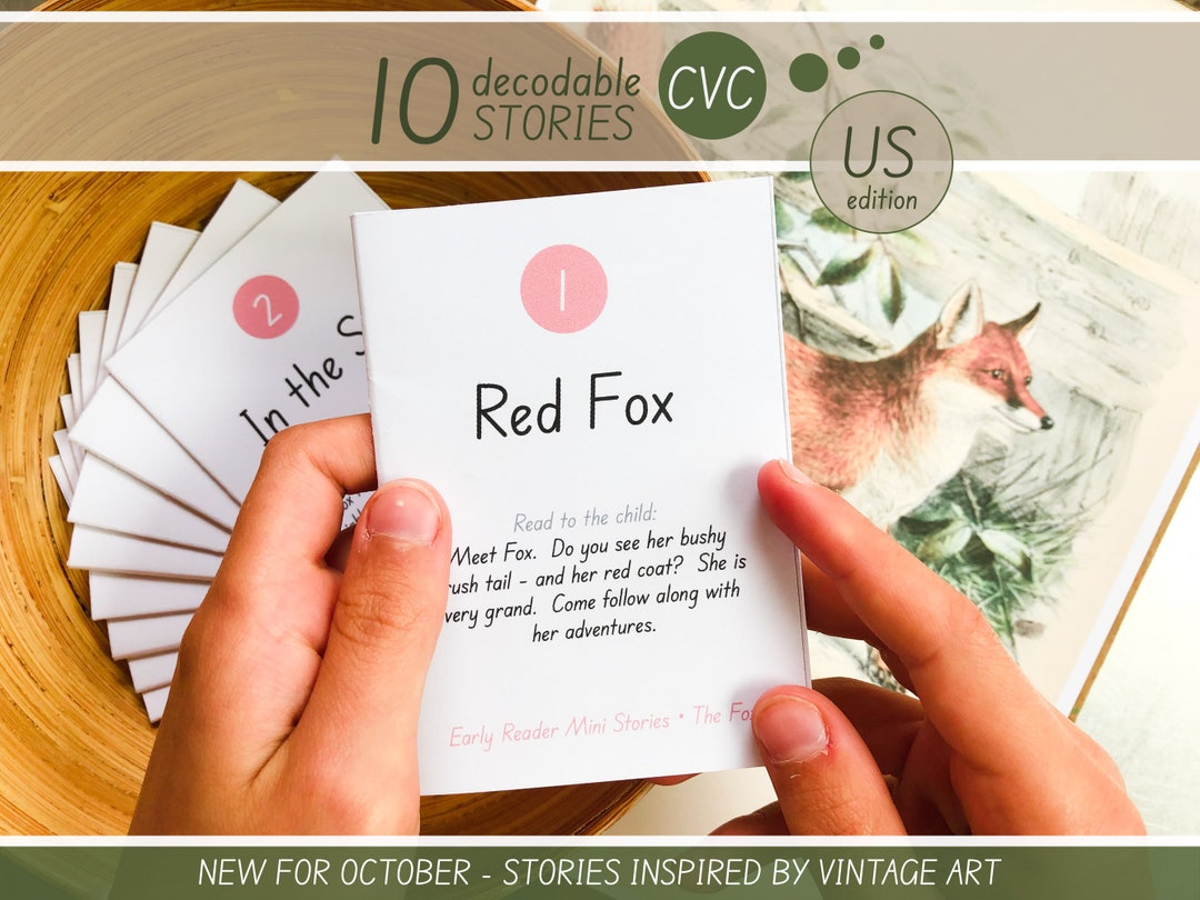 Elementary Reader, Decodable CVC Words, Reading Printable, Learning to ...