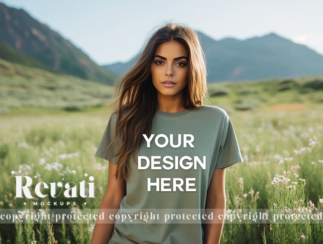 Comfort Colors 1717 Sage T-shirt Mockup Teeshirt Mock-up - Etsy