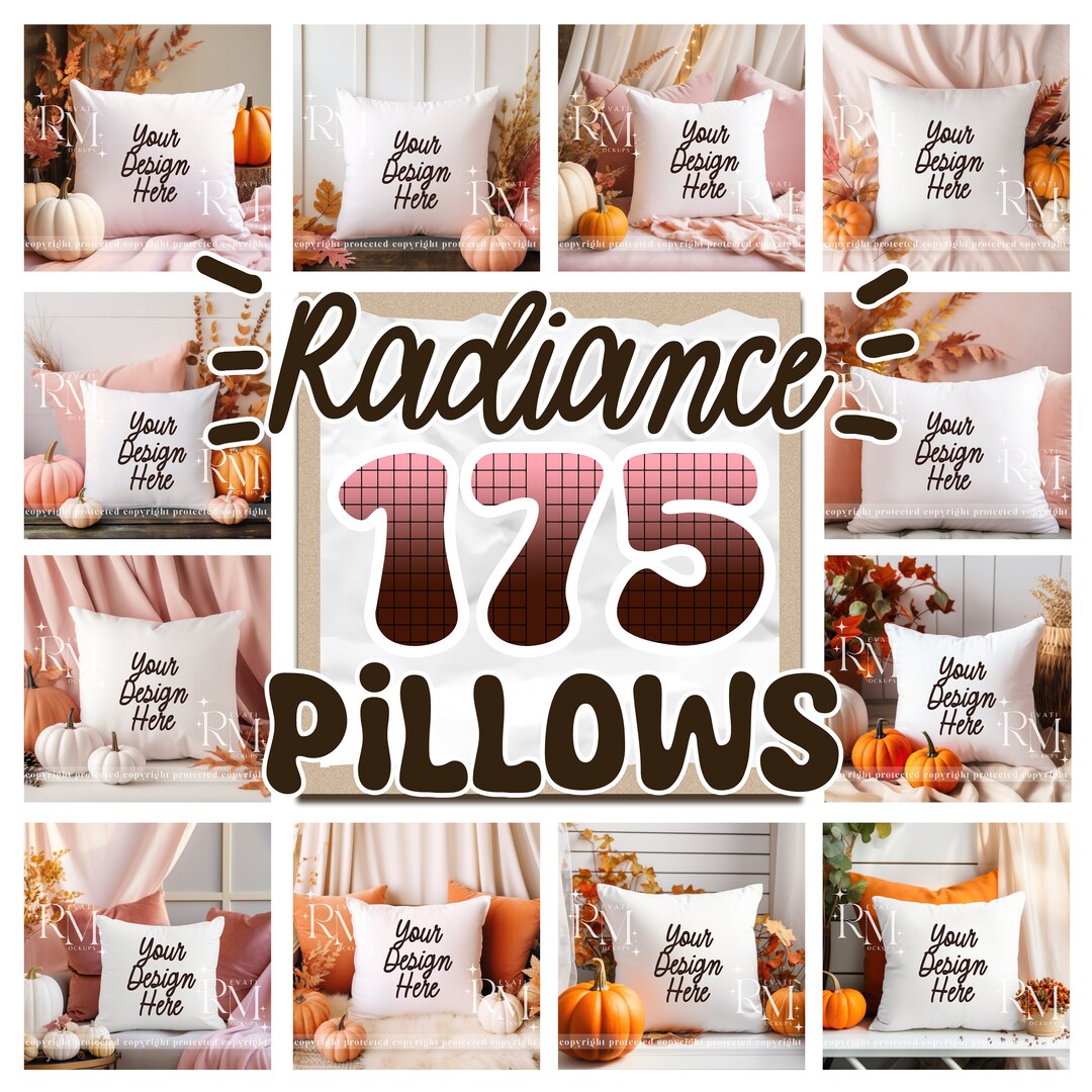 Pillow Mockup Bundle 175, Autumn Mockup, Fall Pillow Mock Up, Throw ...