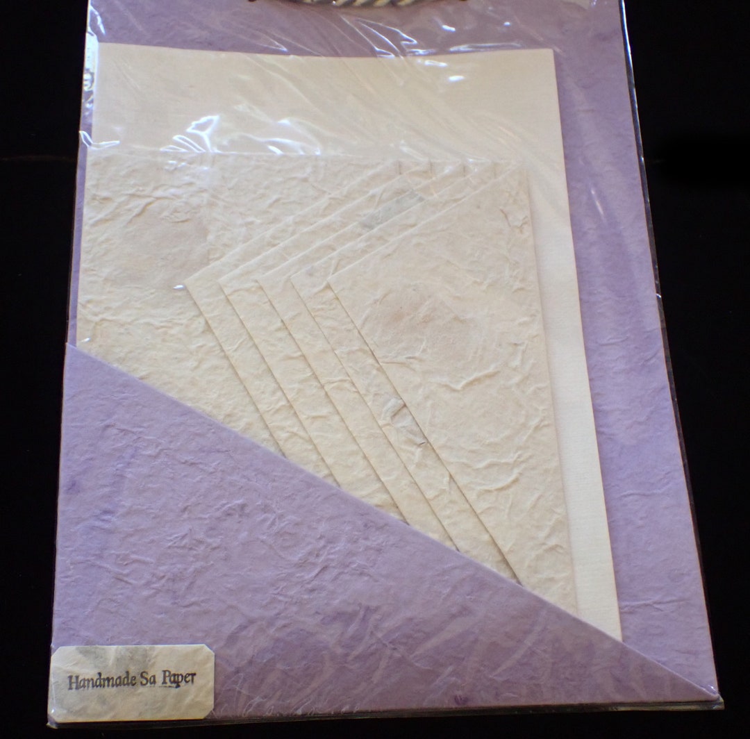 Thai Saa Paper (mulberry Bark) Handmade 10 Sheets, 5 Envelopes ...