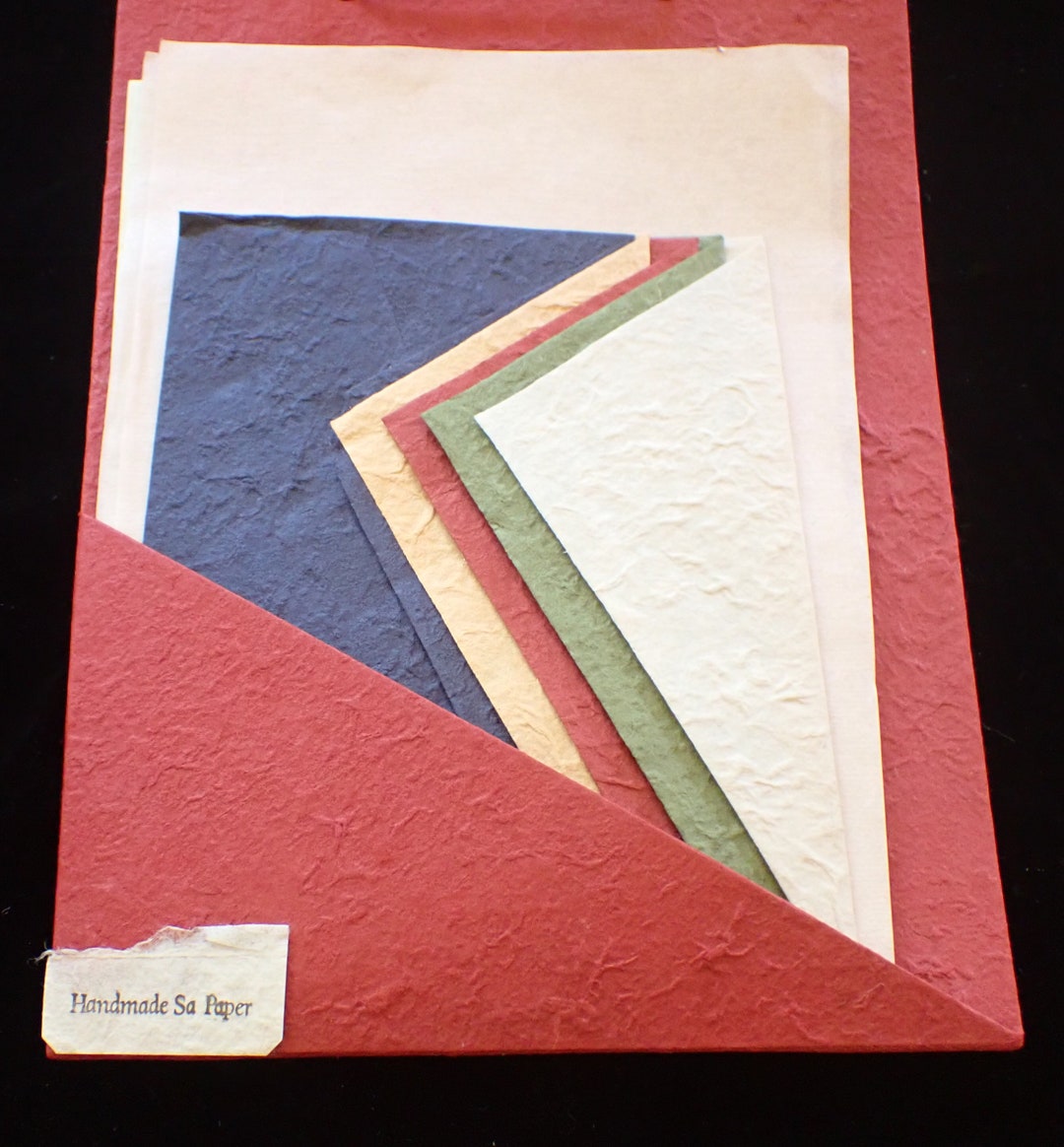 Thai Saa Paper (mulberry Bark) Handmade 10 Sheets, 5 Envelopes ...